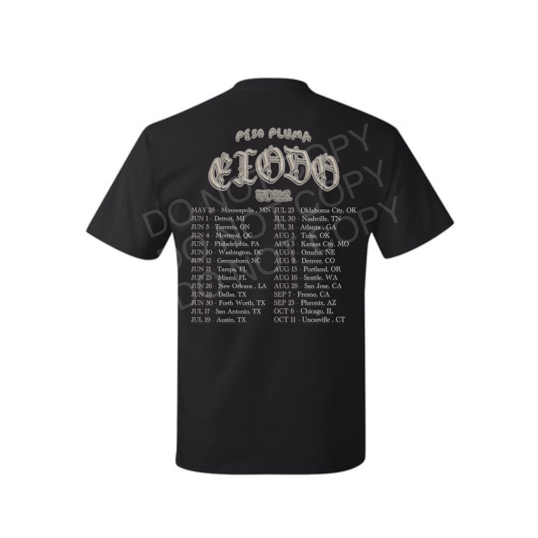 Peso Pluma Exodo Tour PNG FILE Tour Dates - Front Design - Back Design ...