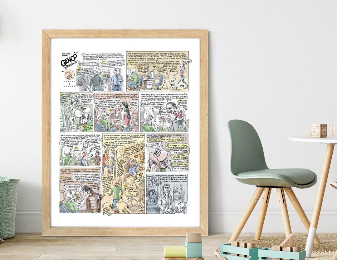 Vintage Original Page of Turkish Comic Book Hero Genco's Adventures by ...