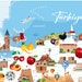 Turkey Culture Map Poster, Turkey Cartoon Map Poster. - Etsy