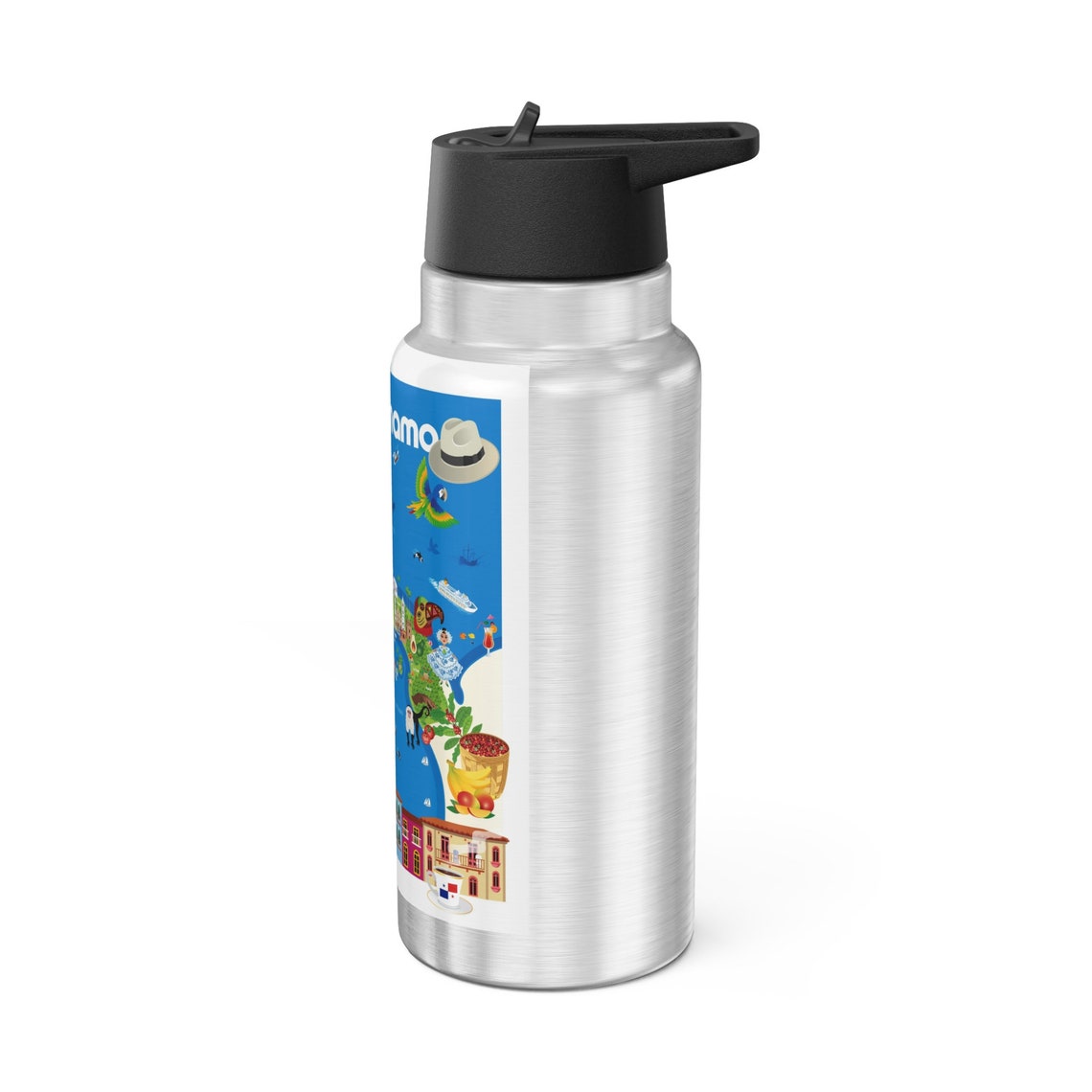 Travel Map Poster Gator Tumbler, 32oz, Travel Cartoon Poster Gator ...