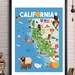 Travel Map of CALIFORNIA, Cartoon Map of CALIFORNIA, California ...