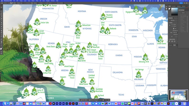 USA National Parks Map Poster - Etsy