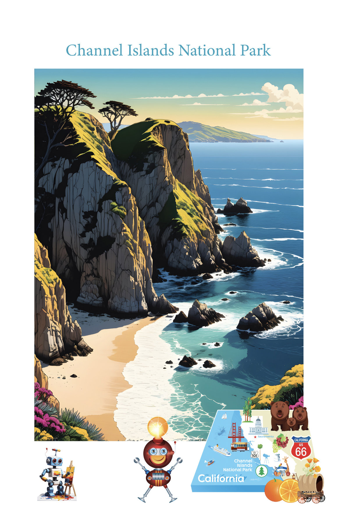 Channel Islands National Park Poster, Channel Islands National Gift ...