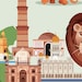 India Travel Map, Cartoon Map of India, Travel Map of India - Etsy Canada