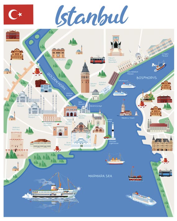 Bosphorus Istanbul Map