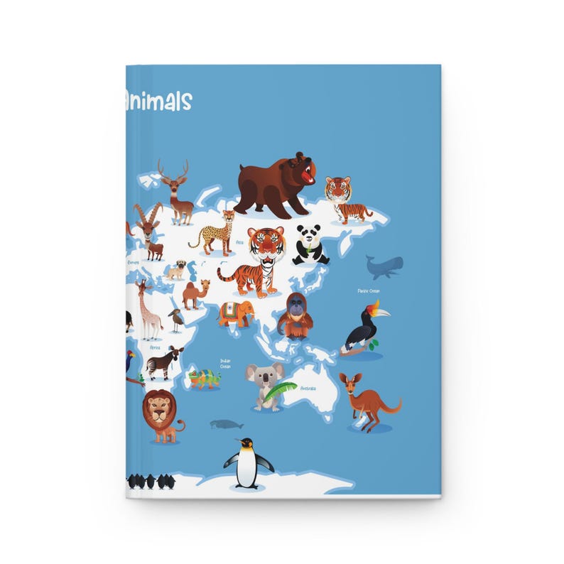 Cartoon Map of Animals World, Map of Animals World, Africa Animals ...