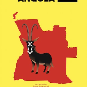 Angola Map Poster - Etsy