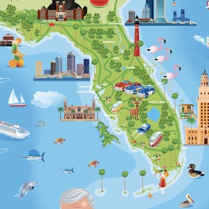 Florida Map Poster Digital Download - Etsy