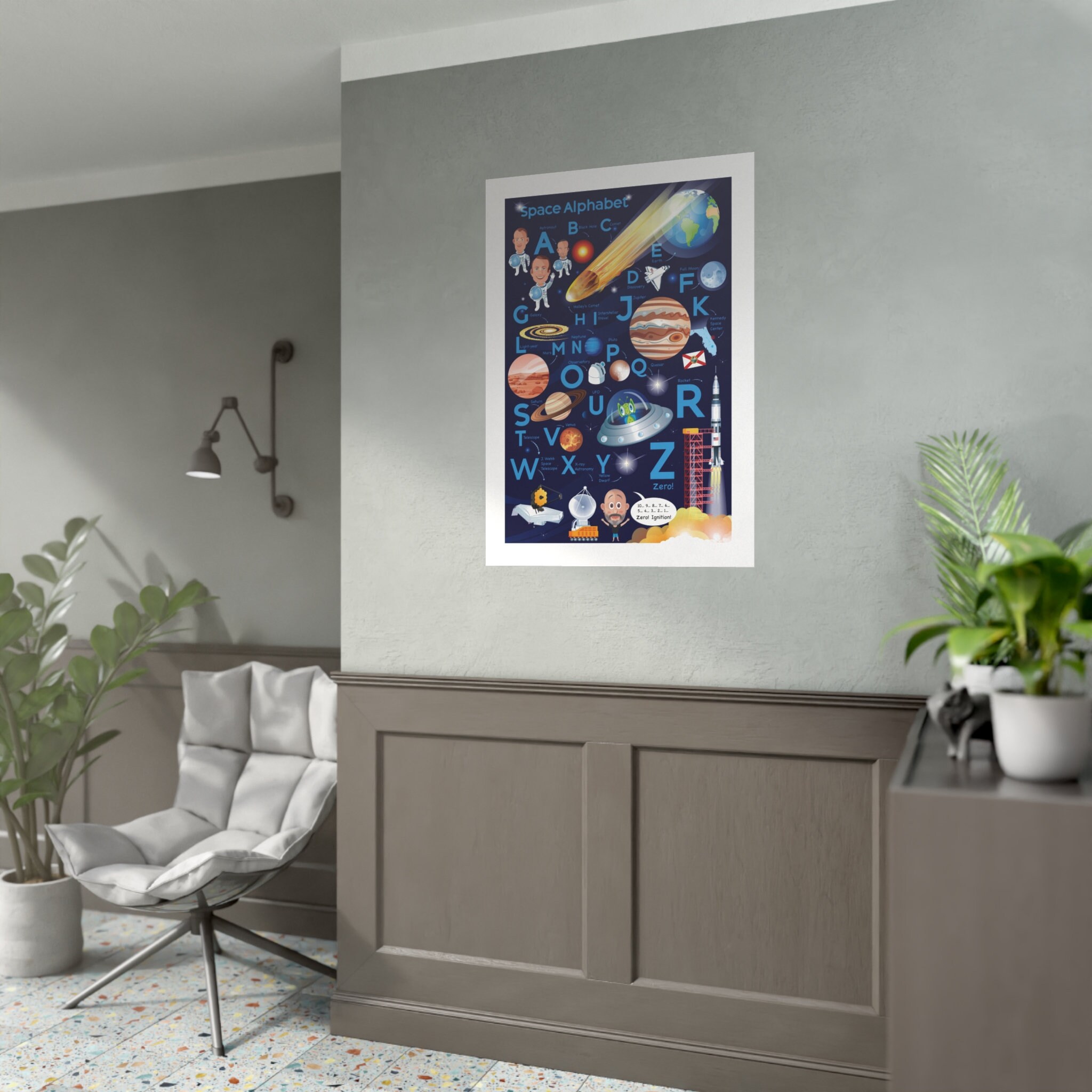 Space Alphabet Educational Rolled Posters - Etsy