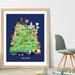 Cartoon Map of UTAH STATE - Etsy