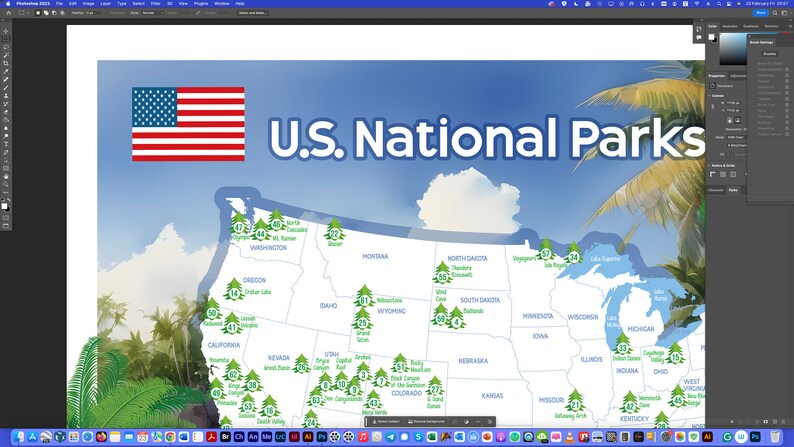 USA National Parks Map Poster - Etsy