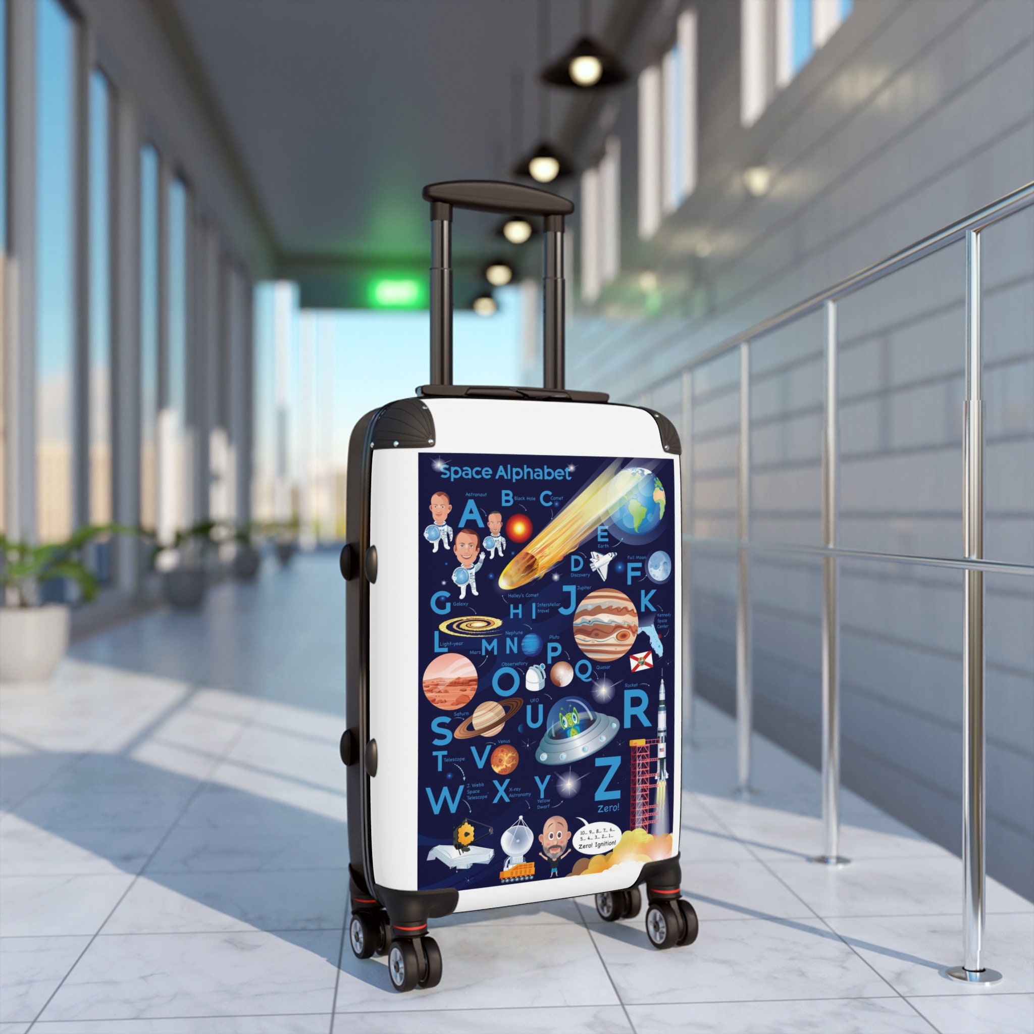 Space Alphabet Educational Suitcase, Space Alphabet Educational Baggage ...