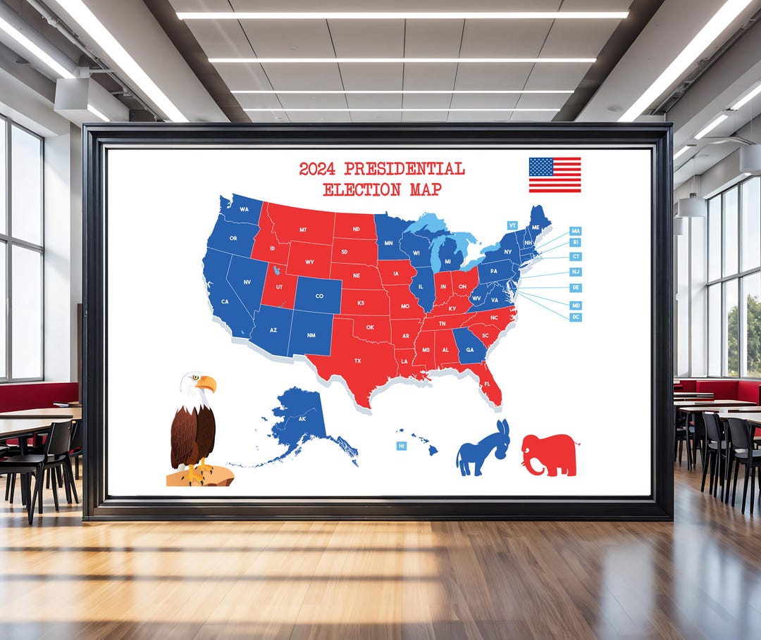 2024 US Election Tracker Wall Chart - Etsy UK
