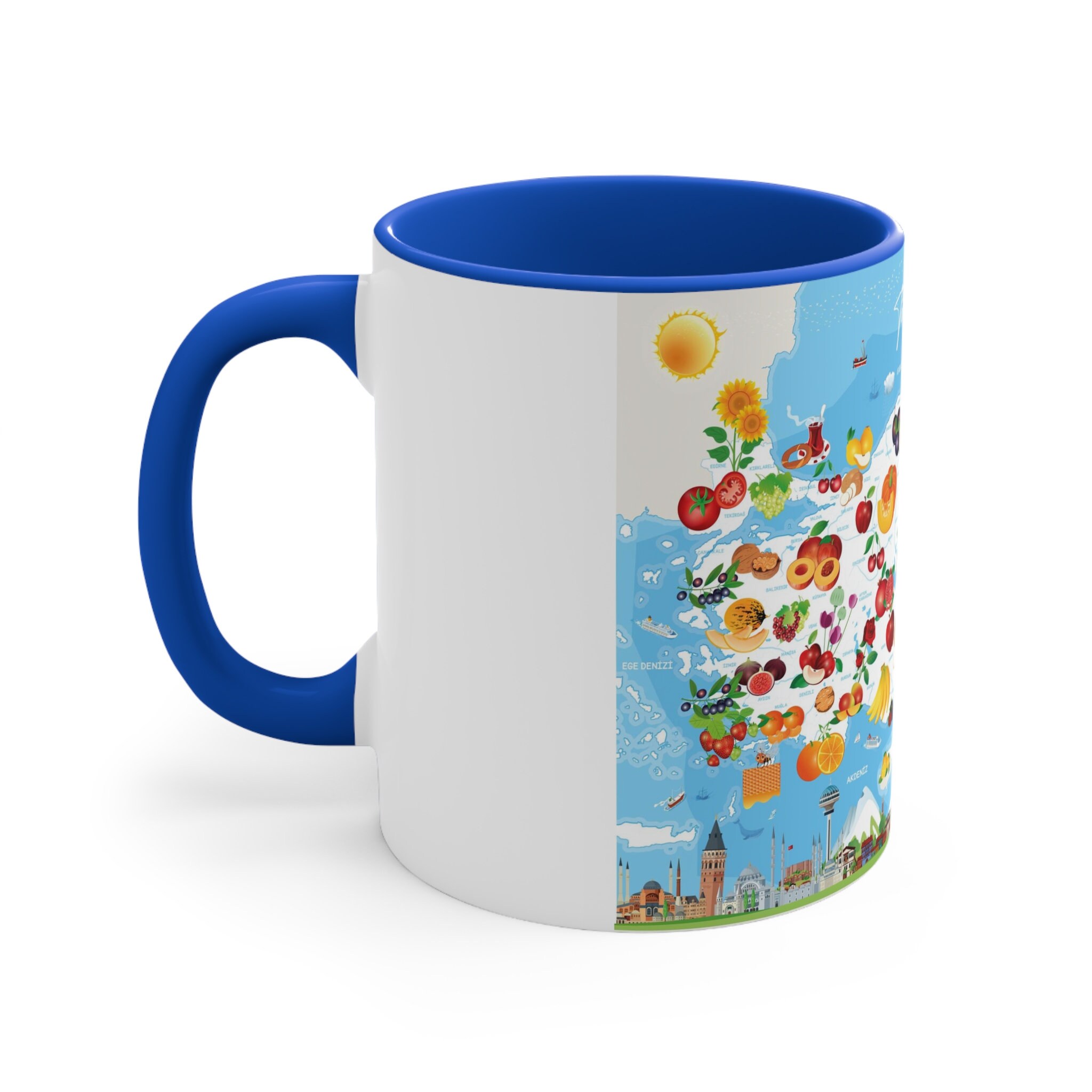 Turkiye Cartoon Map Poster, Istanbul Cartoon Map Poster, Anatolia ...