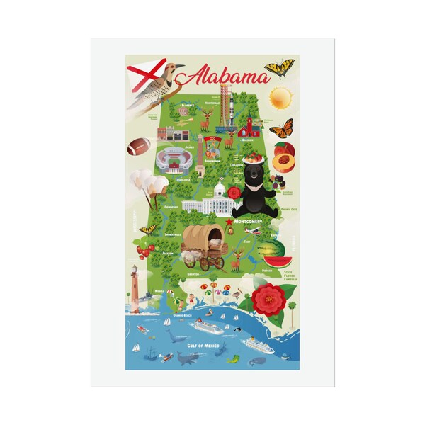 Alabama Poster - Etsy