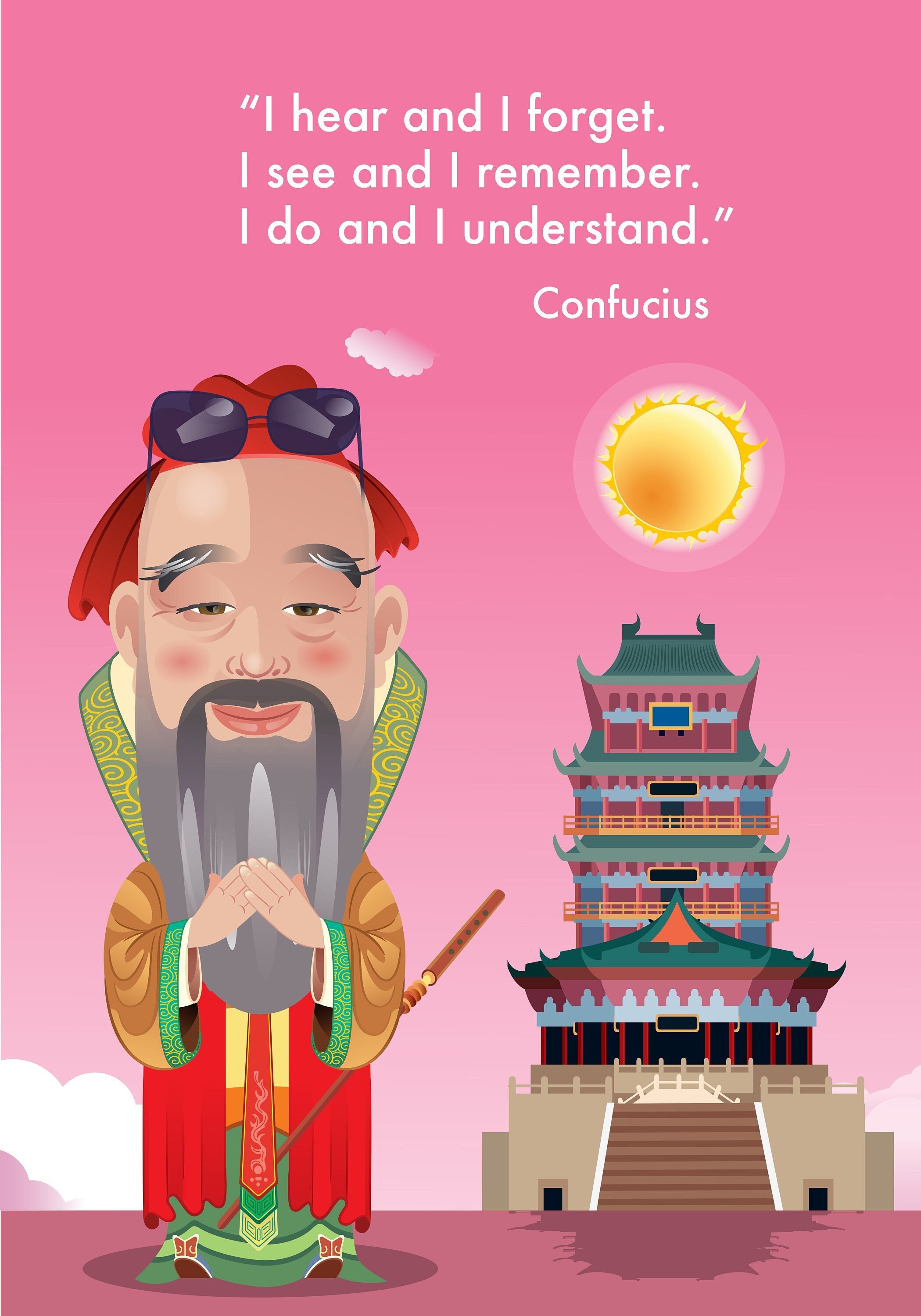 Confucius Quotes That Will Inspire You: Cartoon Posters Filled With ...
