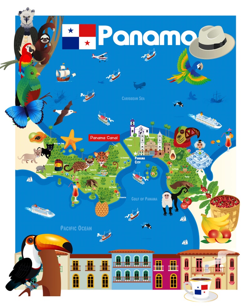 Travel Map Poster Gator Tumbler, 32oz, Travel Cartoon Poster Gator ...