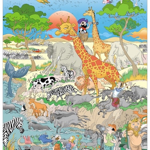 Cartoon Poster for Kids - Fantastic Animals Educational Poster - Poster ...
