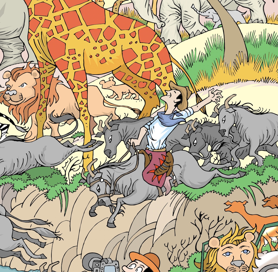 Cartoon Poster for Kids Fantastic Animals Educational Poster Poster ...