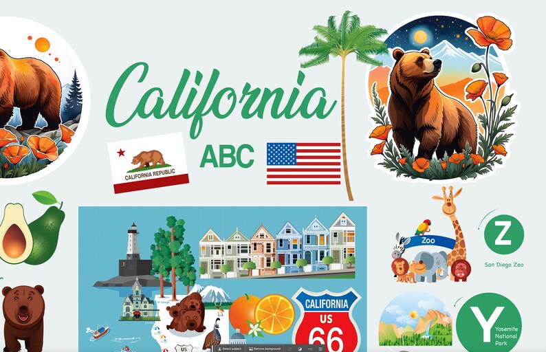 California Alphabet Map Poster | Cultural Wall Art (digital Download ...