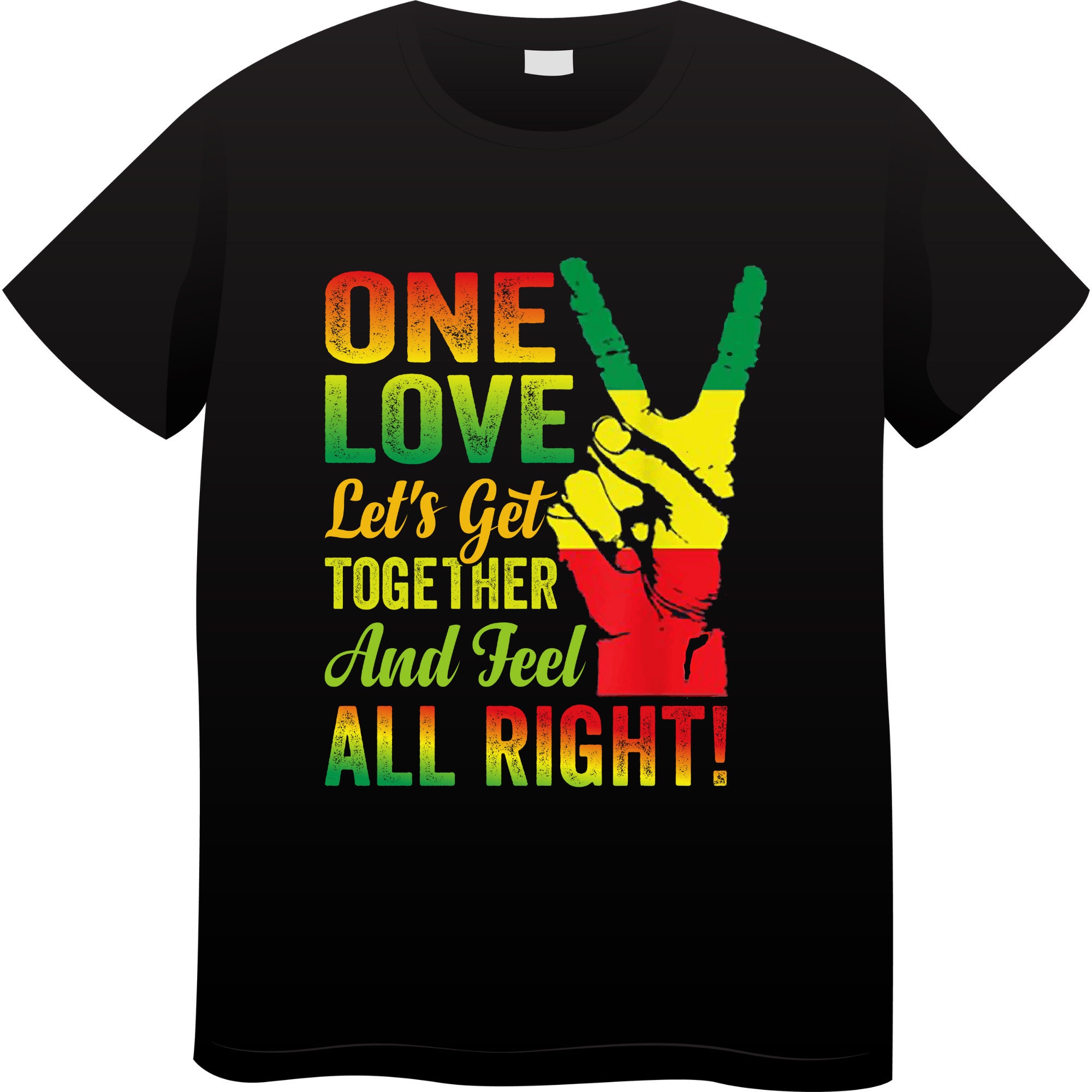 One Love Lets Get Together & Feel Alright - SVG and Cut Files for Crafters - Digital Downloads ...