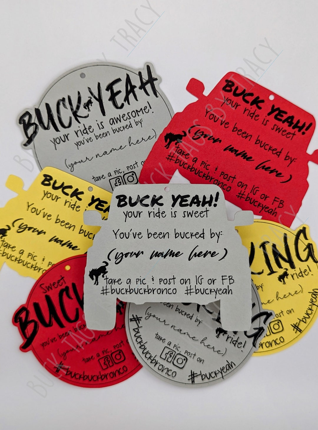 Personalized Buck Yeah Tags - Etsy