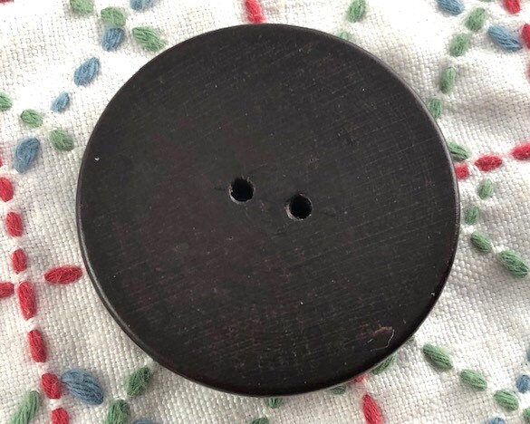 Large Brown Wooden Button Art Deco 1930's - Etsy