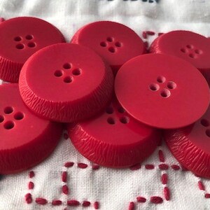 Set 4 Red Plastic 1930's Buttons 1 & 1/4 Inch - Etsy