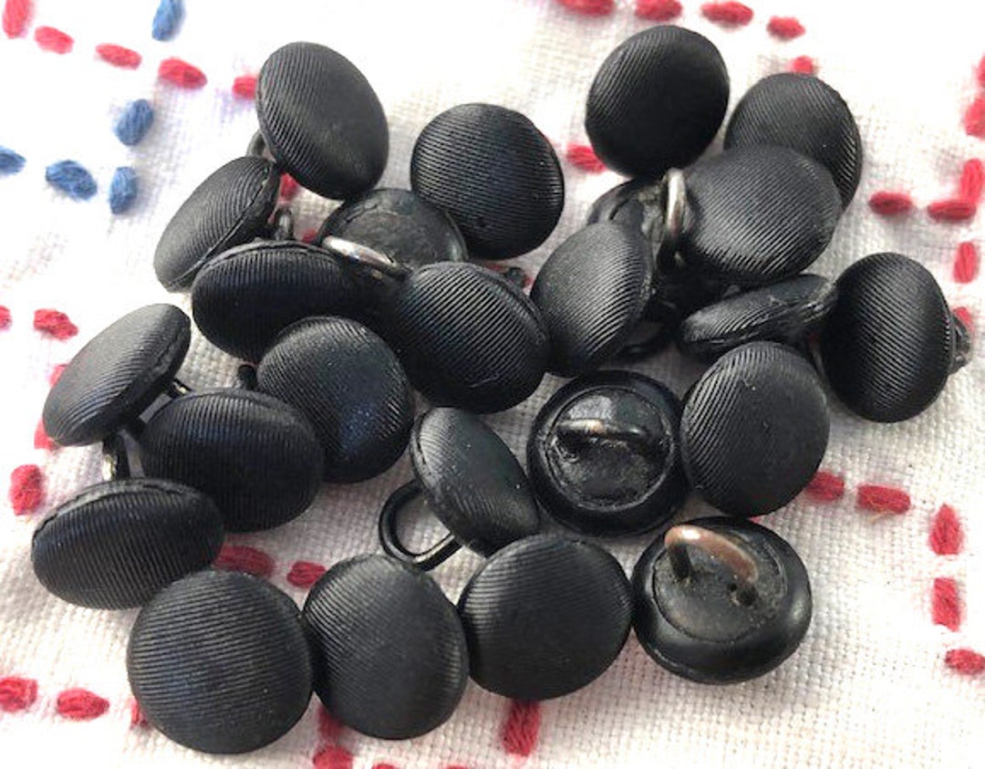24 Antique Shoe Boot Buttons Black Moiré - Etsy