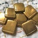 Set 5 + 2 Square Yellow Copper Metal Art Deco Buttons - Etsy