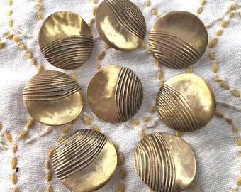 Hammered Copper Buttons - Etsy