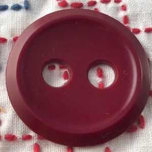 Dark Burgundy Button Big Eyes Art Deco Vintage - Etsy
