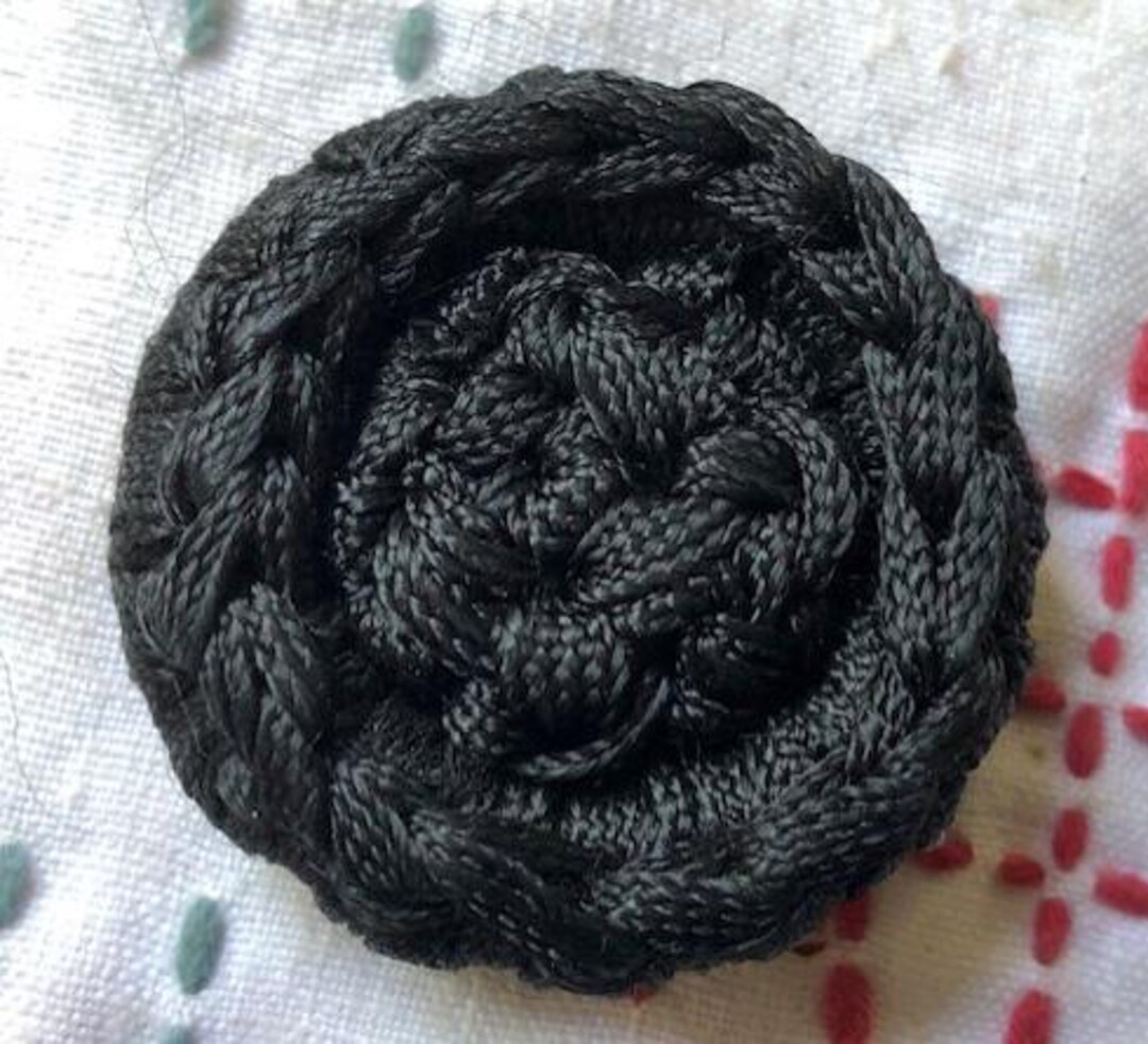 Large Black Fabric Buttons 1960's - Etsy