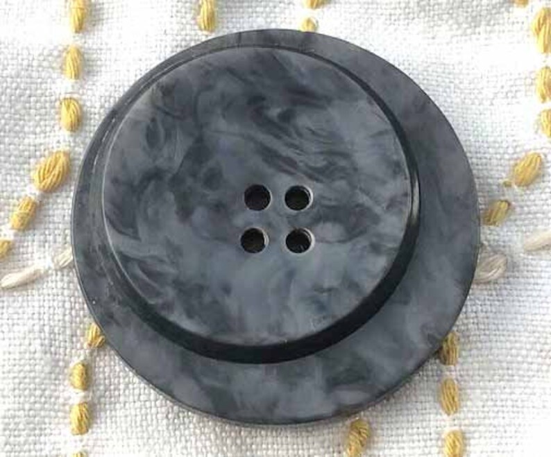 Light Grey Galalith Button Raised Design 1930's - Etsy