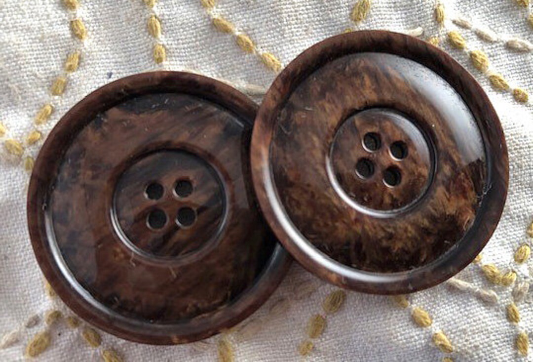 Set 3 Dark Brown Galalith 1930's Buttons 1 & 5/16 Inch - Etsy