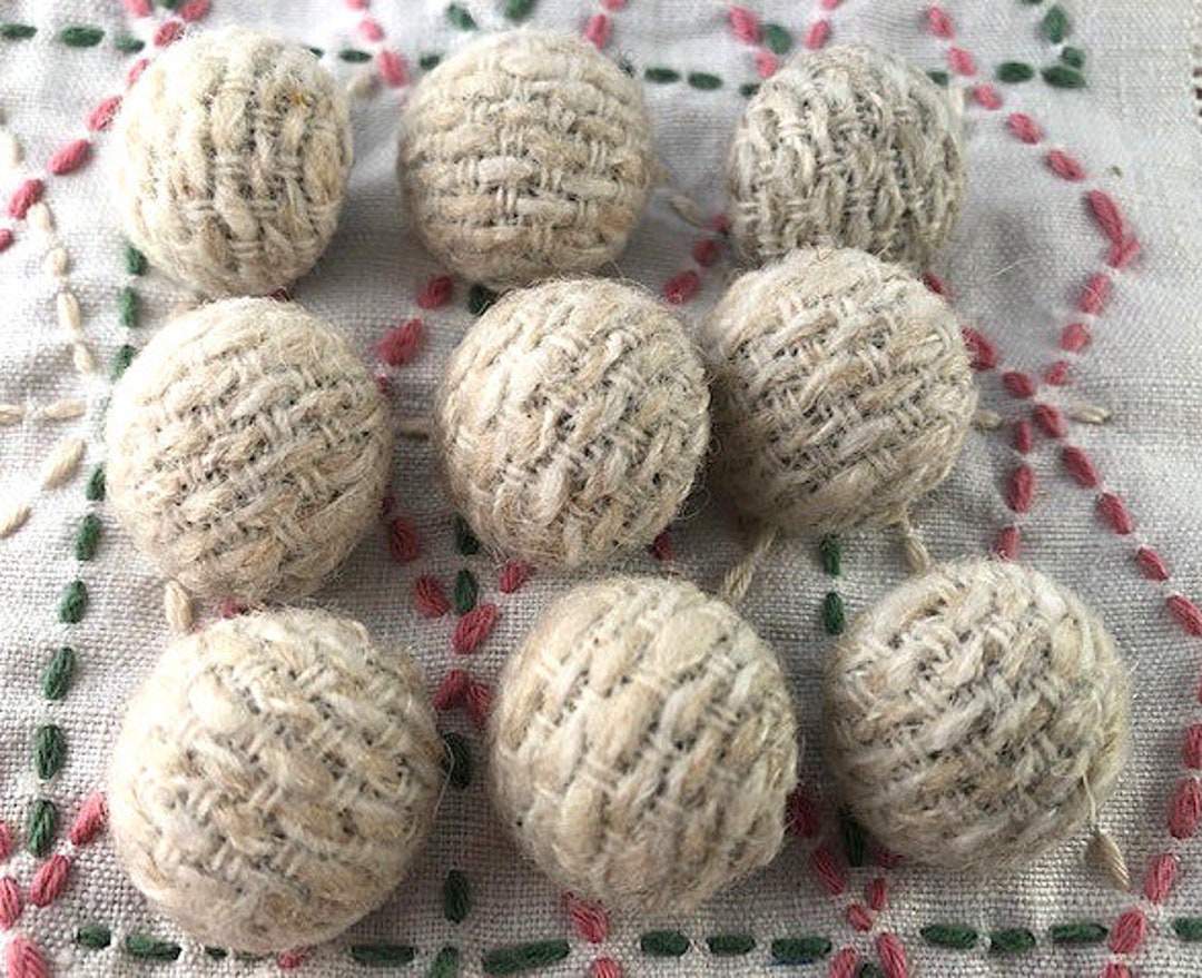 Set 9 Ecru off White Fabric Buttons Vintage Old 1930's - Etsy