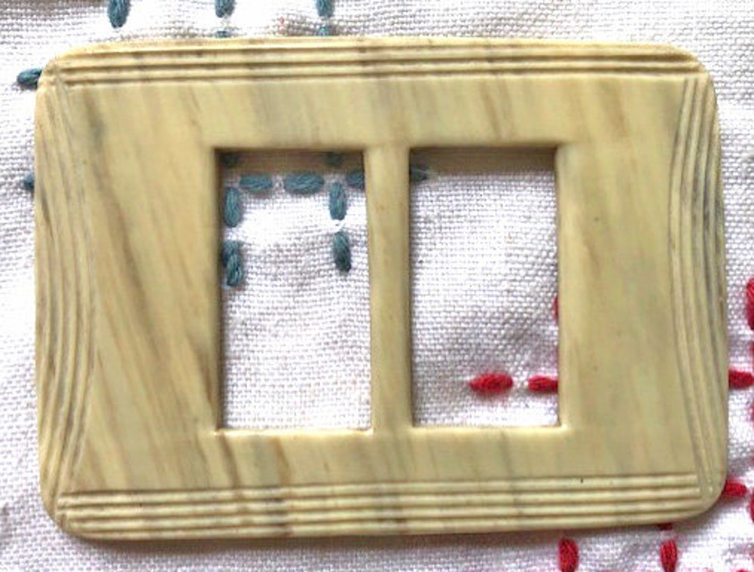 Rectangular Beige Ecru Belt Slide 1930's Vintage - Etsy