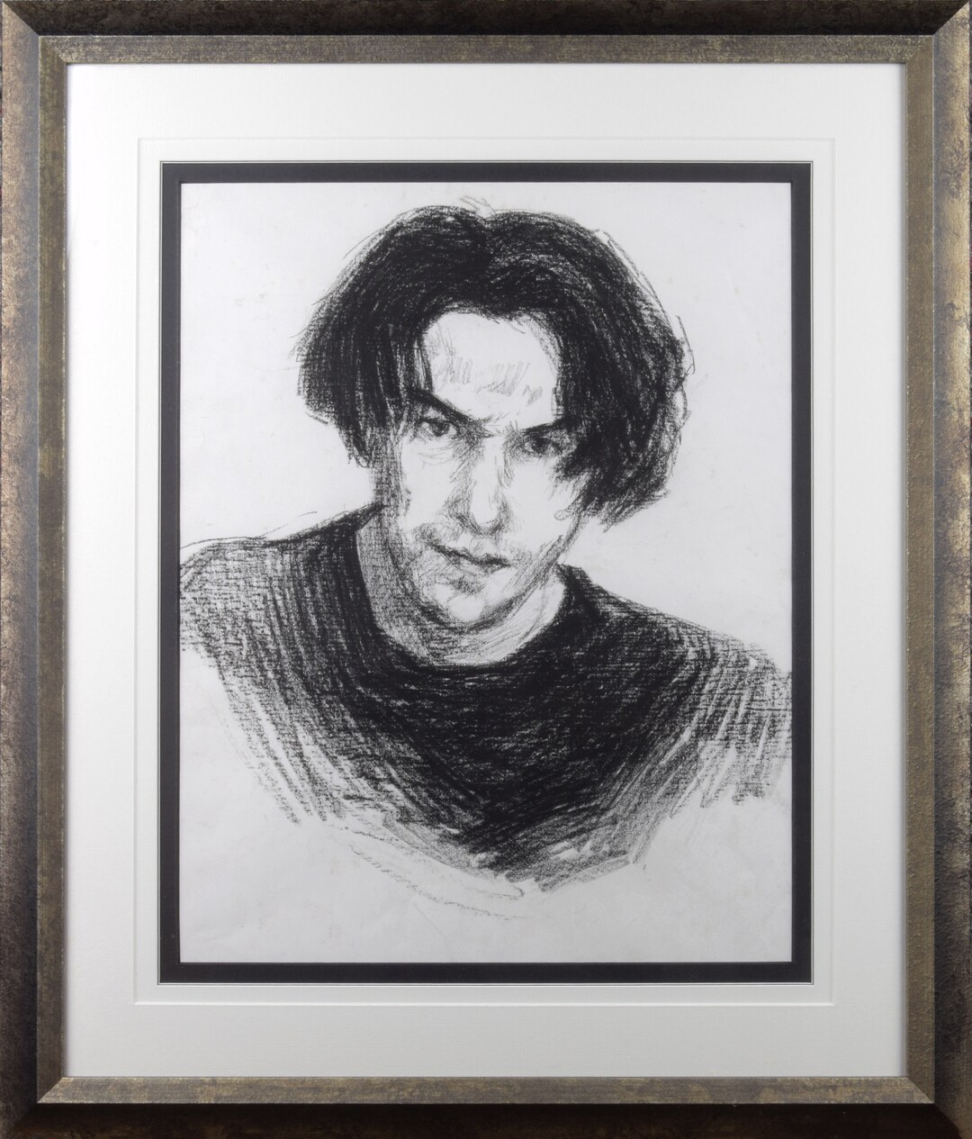 Original Pastel on Paper Male Portrait Keanu Reeves Professionally ...