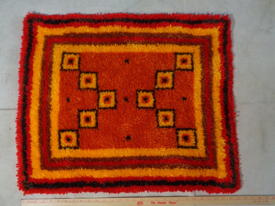 Rug #25 Unique Colorful Handmade Hooked Rug, Designed by the Maker. - Etsy