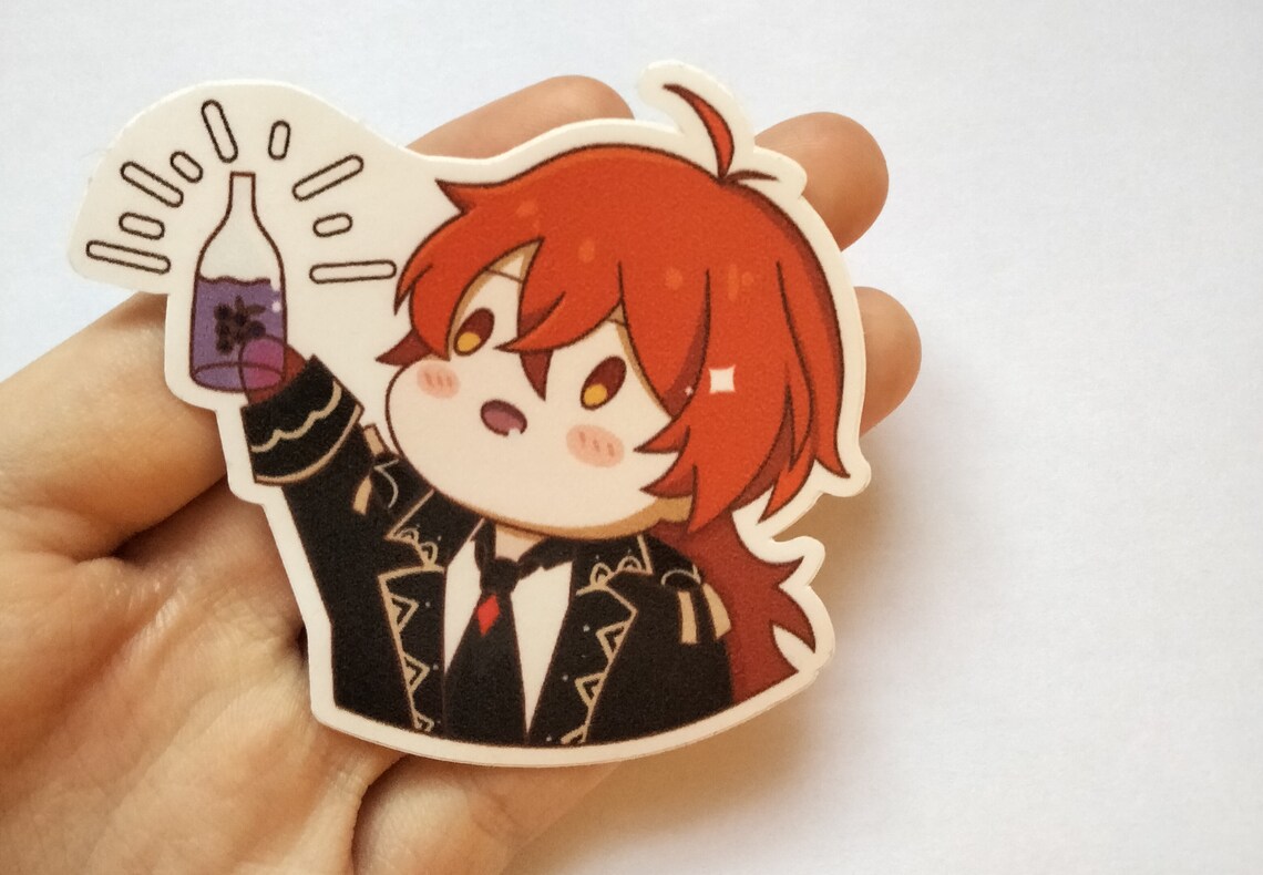 Genshin Impact Diluc Stickers - Etsy