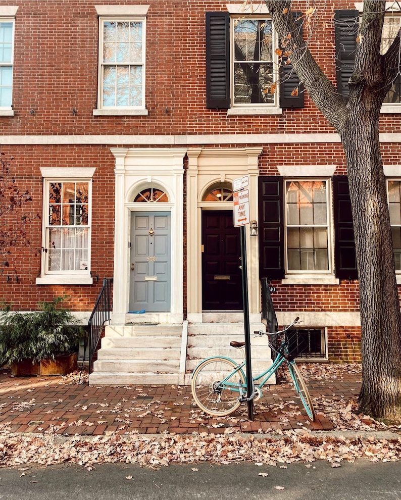 Double Door Stoop Philadelphia Wall Print Philadelphia Poster - Etsy