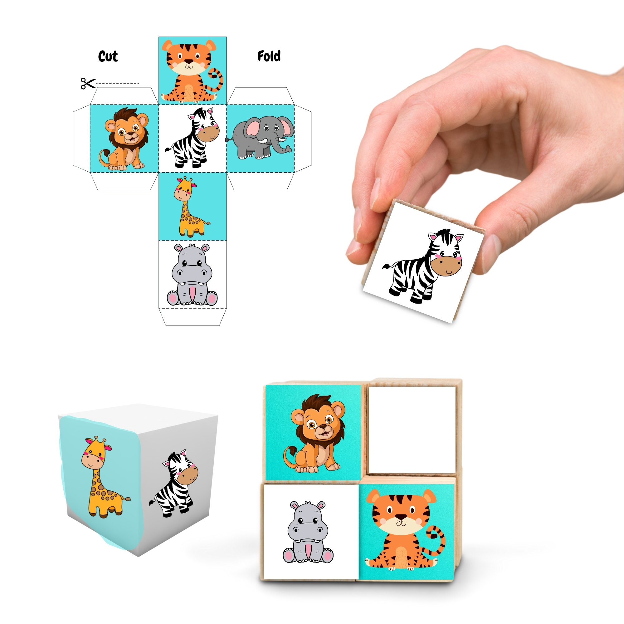 Safari Animals 15 Coloring Pages for Kids, Safari Animals Activity ...