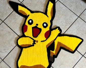Pikachu Tufted Rug - Etsy