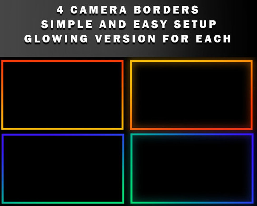 Animated Gradient Camera Borders 4 Borders Glowing / Non - Etsy