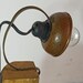 A Table Lamp or Work Lamp Made of Copper Material on Wood is a ...