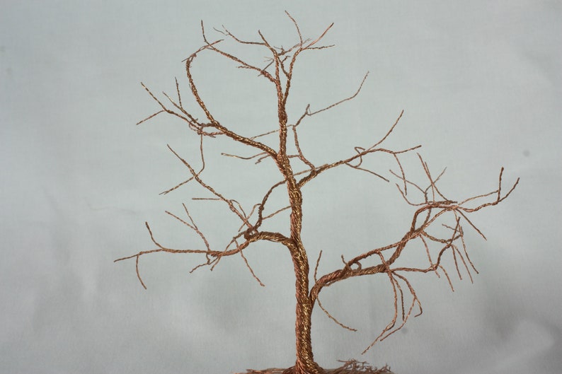 Tree Made of Copper Wire, Tree on Natural Stone, a Personalized, Unique ...