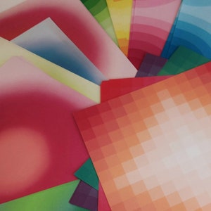 200 Gradient Origami Paper Pack, Harmony Fading Colors Chiyogami Paper ...