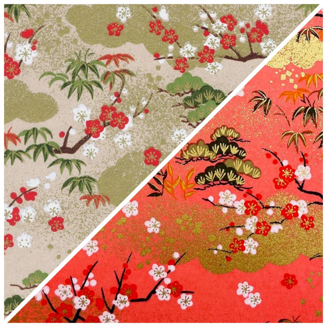 Large Yuzen Japanese Paper, Handmade Decorative Paper, Origami Craft ...