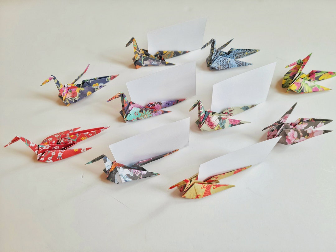 Origami Crane Place Card Holders Wedding Party Place Card - Etsy