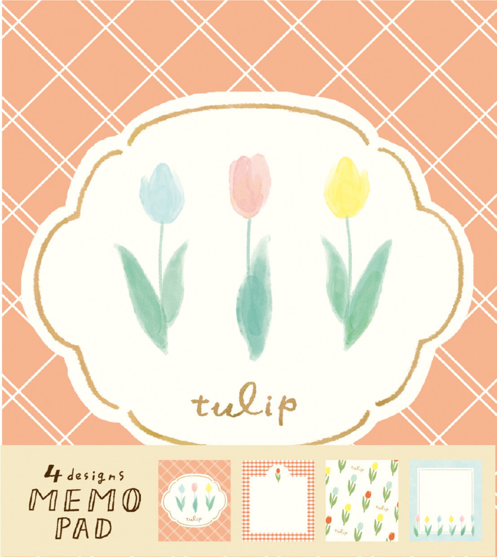 Spring Time Memo Pad, 100sheet, Tulip, Mimosa, Cherry Blossom, Sweets ...